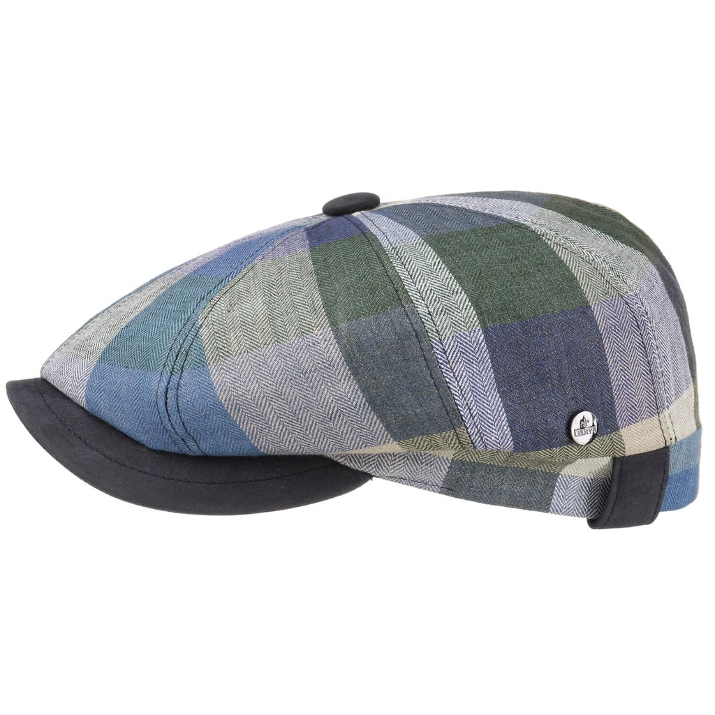 City Bic Leather Piping Flat Cap